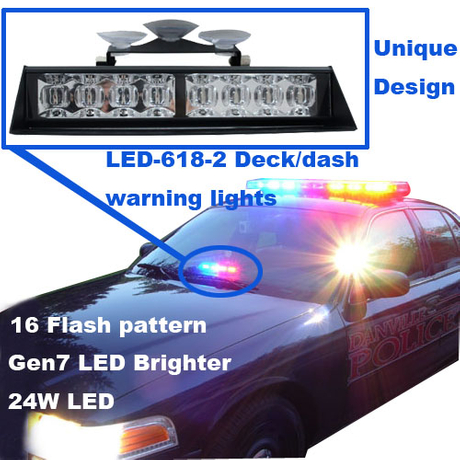 led police lights warnig lights deck dash visor lights - led police ...